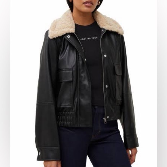 French Connection | Jackets & Coats | French Connection Vegan Leather ...